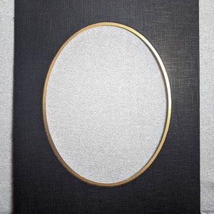 LINEN PHOTO MAT Hand Wrapped Oval Opening 8x10 11x14 16x20 20x24 or ...