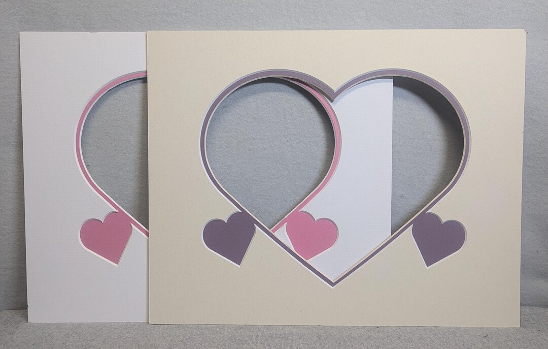 Heart Mat to Fit 8x10 SET OF TWO Special Price - Etsy