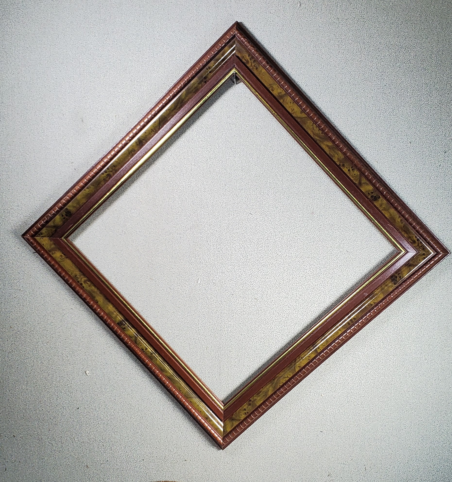 5x5 Frame **NEW** Textured Olive Green and Gold Patina with Optional ...