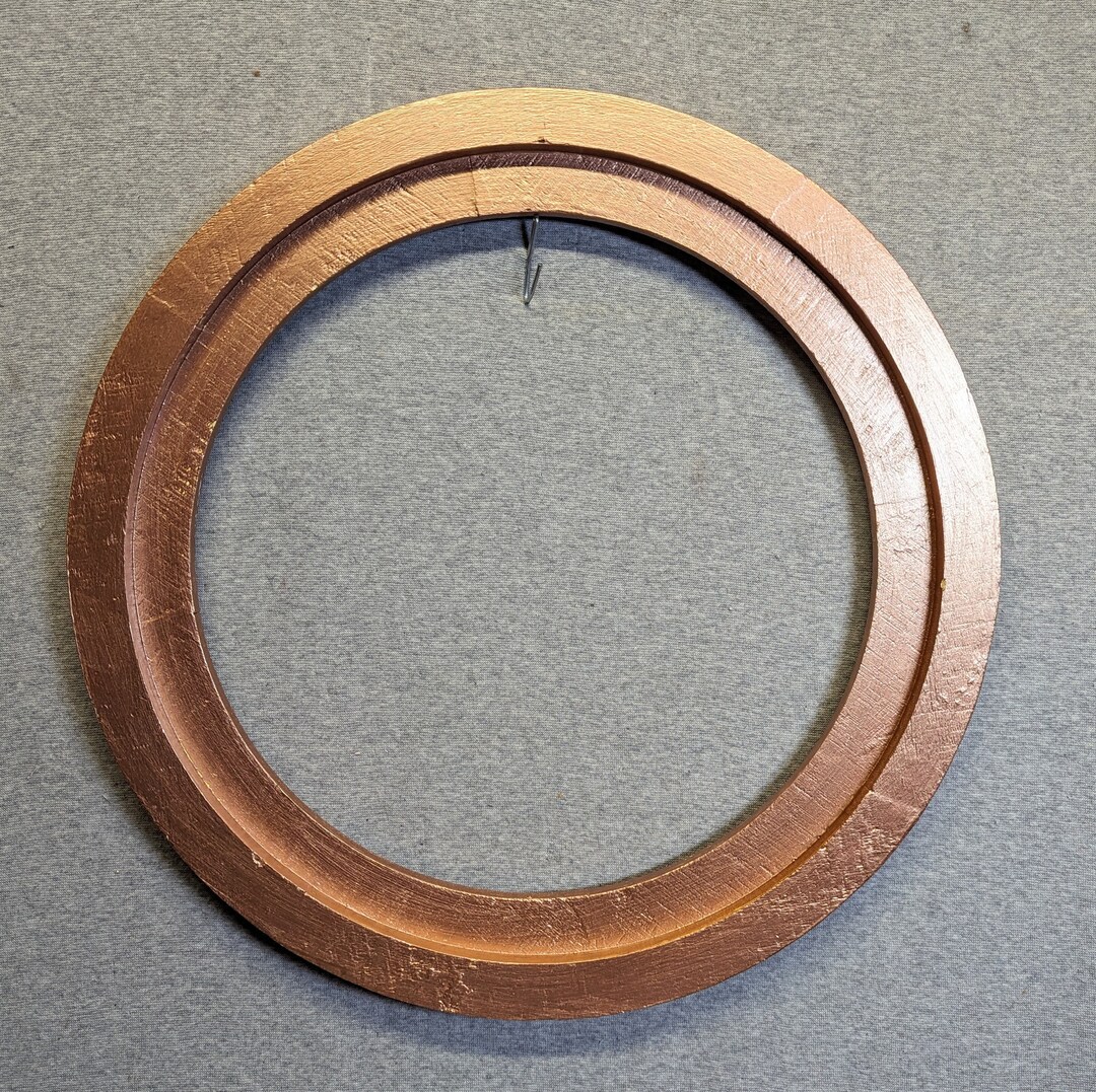 12x12 Round Frame (approximate Size) Gold Primitive Rough Finish With ...