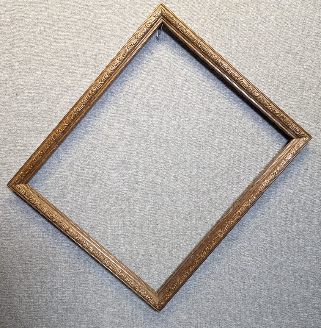 10x12 Frame Vintage Narrow Walnut Embossed With Optional Glass and ...