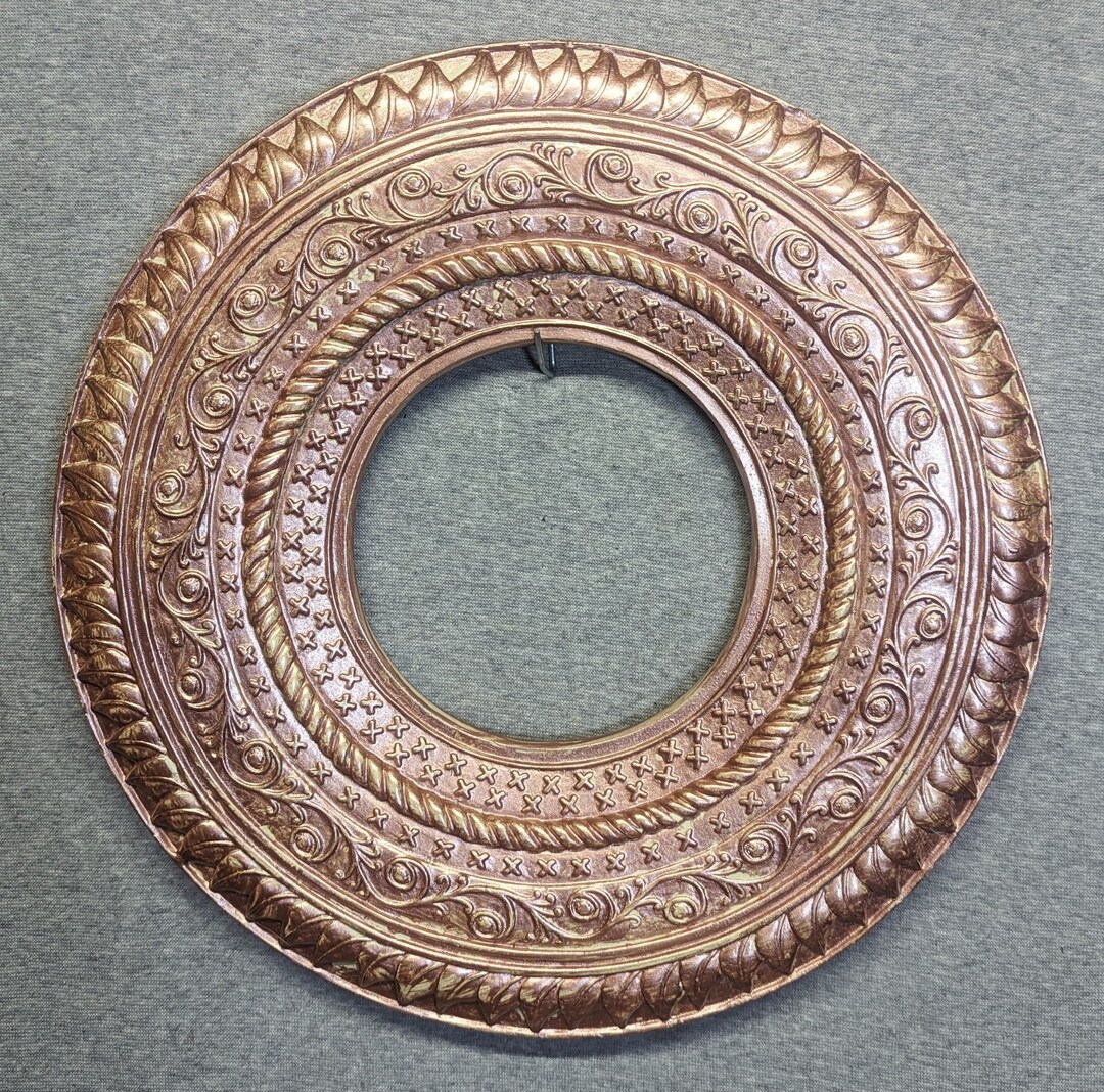 6x6 Frame Round Ornate Gold With Optional Glass and Custom Cut - Etsy
