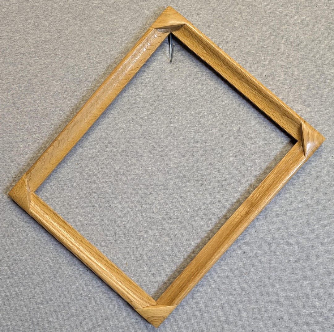 8x10 Frame Light Oak With Shoulder Corners With Optional Glass and ...