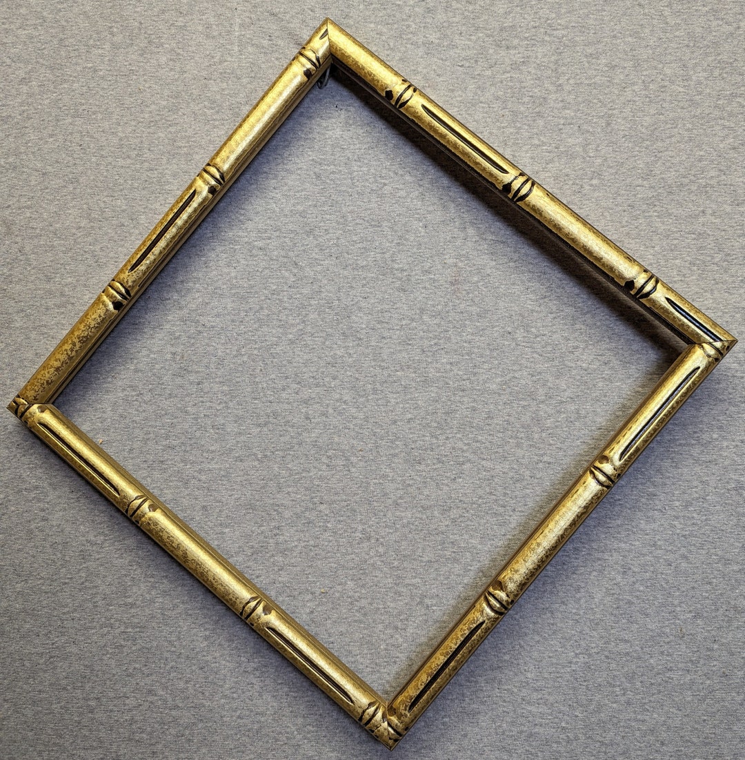 12x12 Frame Gold Bamboo With Optional Glass and Custom Cut Matting - Etsy