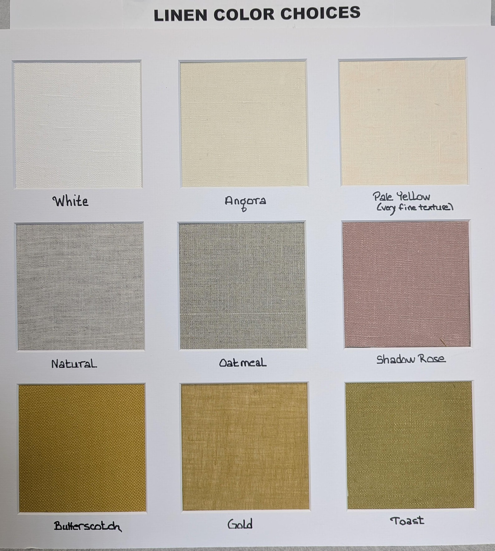 SINGLE STYLE LINEN Hand Wrapped Picture Matting 26 Colors - Etsy