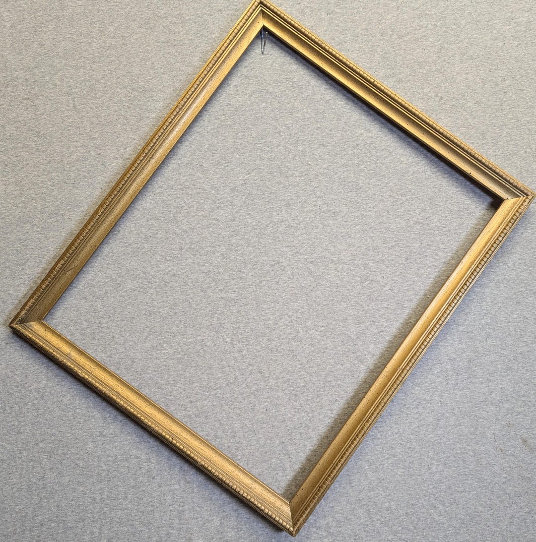 14x17 Frame Gold Ornate Wood Vintage With Optional Glass and Custom Cut ...