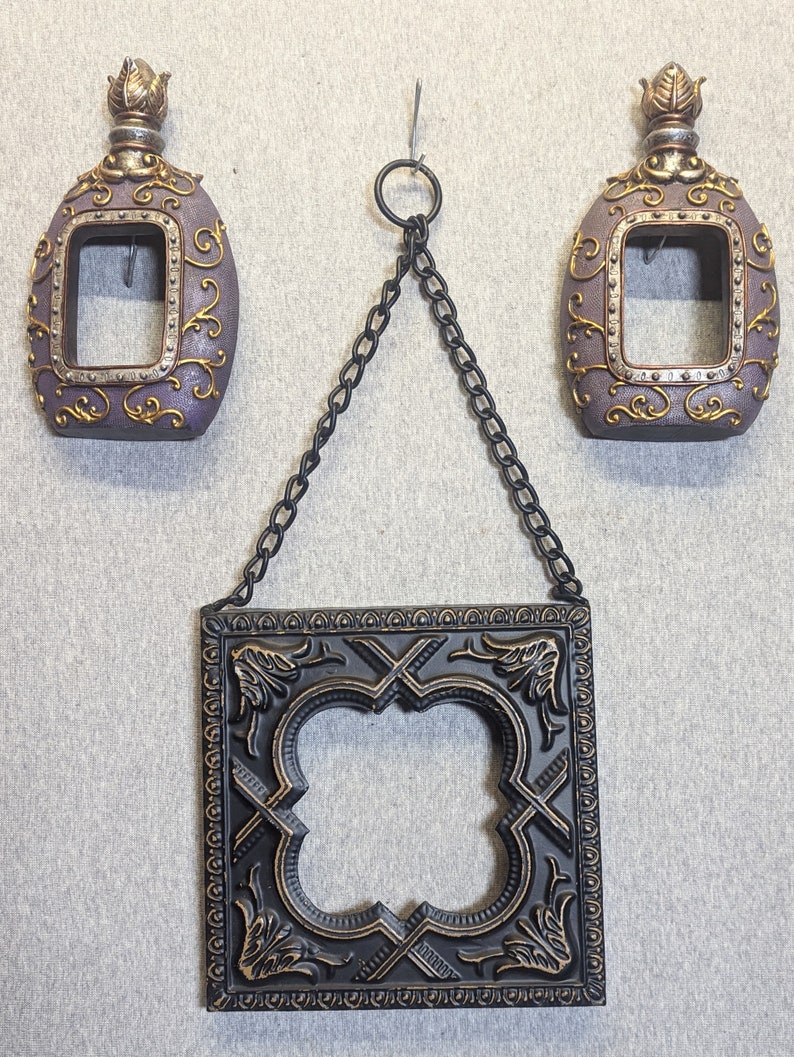 Gothic Style Photo Frames SET OF 3 Square 4x4 and 2x3 With Choice of ...