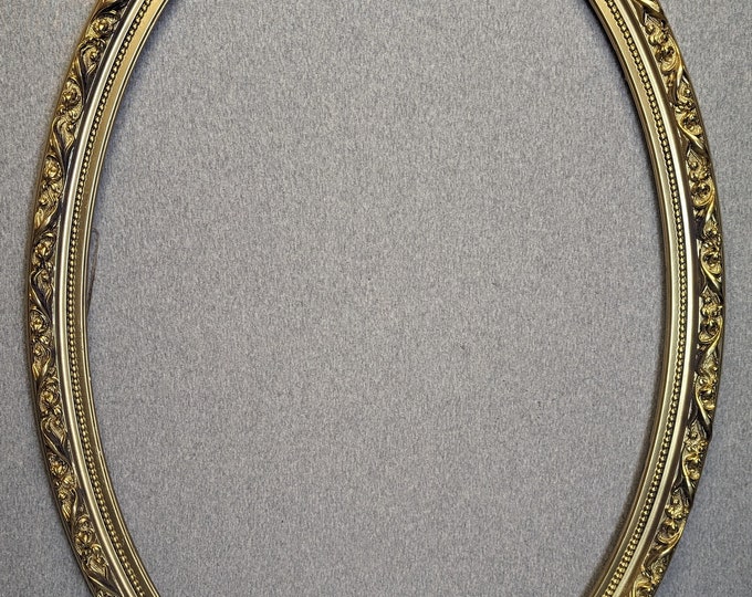 20x30 Oval Frame Gold Ornate With Foam Core Backing and Custom Cut ...