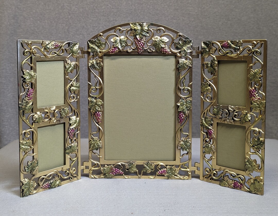 Ornate Metal Multi Opening Frame for 5x7 and 2x3 Photos With Choice of ...
