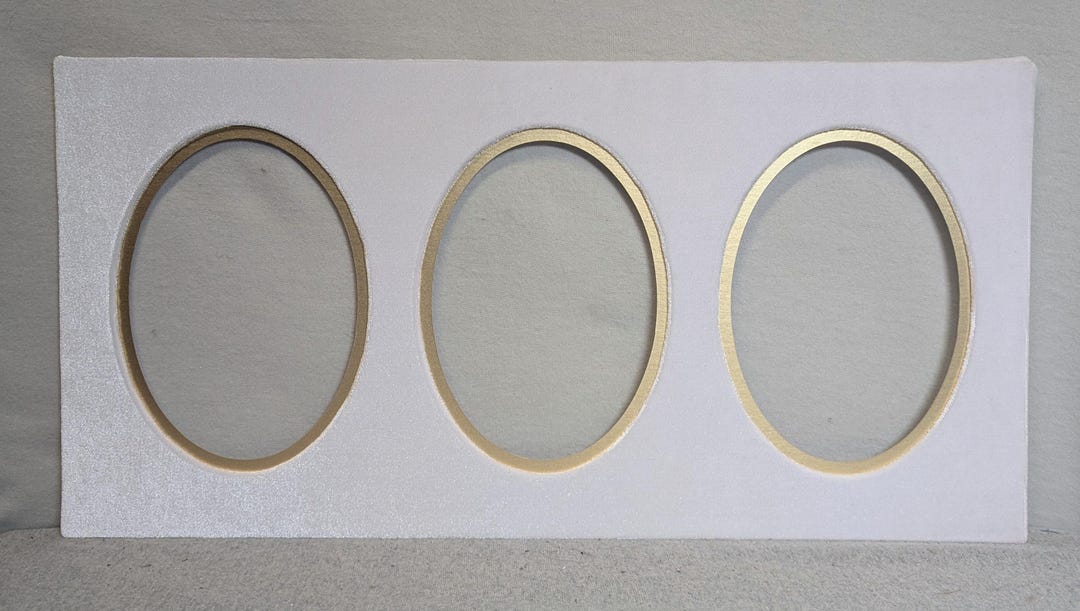 Triple Opening Velvet Mat White With Gold SPECIAL PRICE 10x20 Fits 5x7 ...