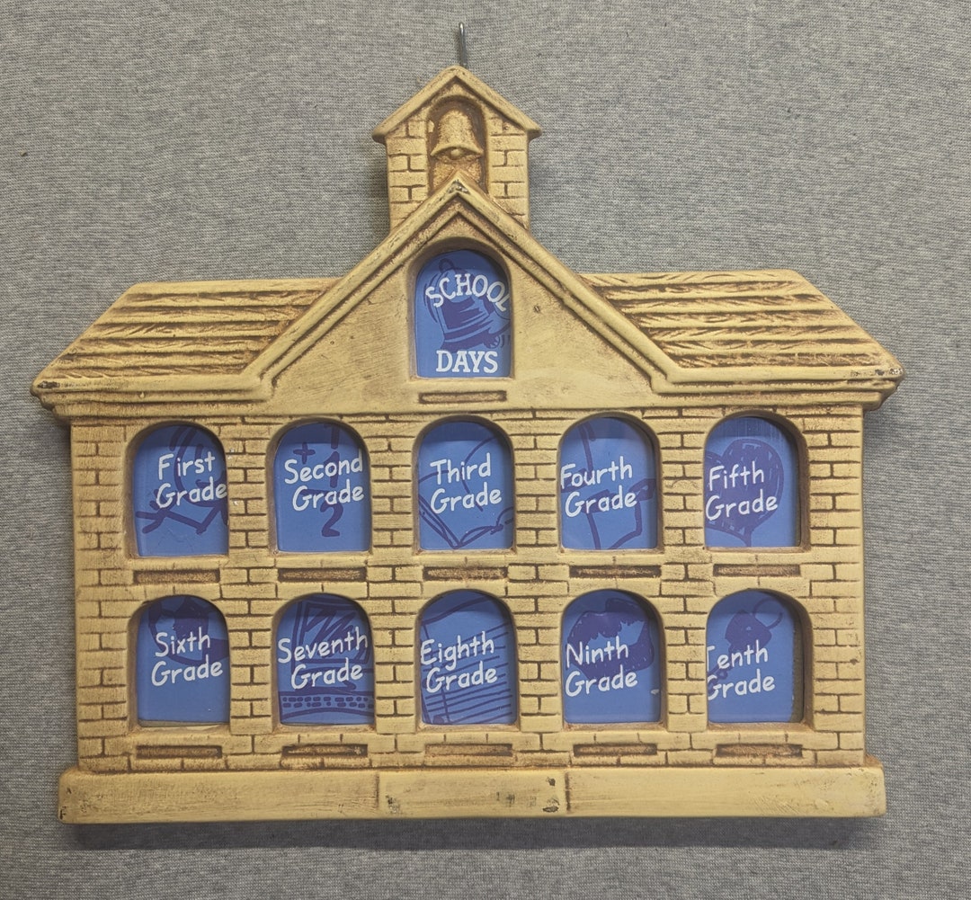 School House Photo Frame Grades First Through 10th Grade - Etsy
