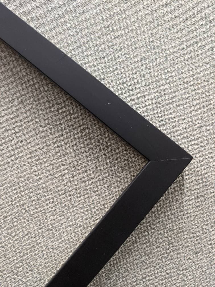 BASIC Black Wood Frame Custom Sized Any Size With Glass or Acrylic and ...