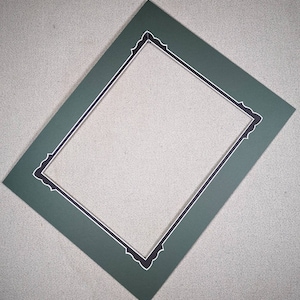 DOUBLE Picture Matting Scalloped Corners With Choice of Color Custom ...