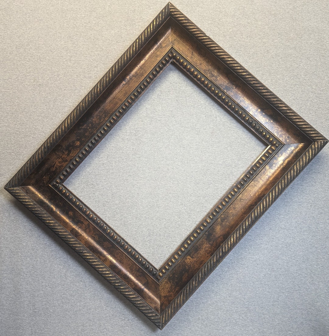 12x16 Frame (approximate Size) Very Wide Dark Gold and Black Ornate ...