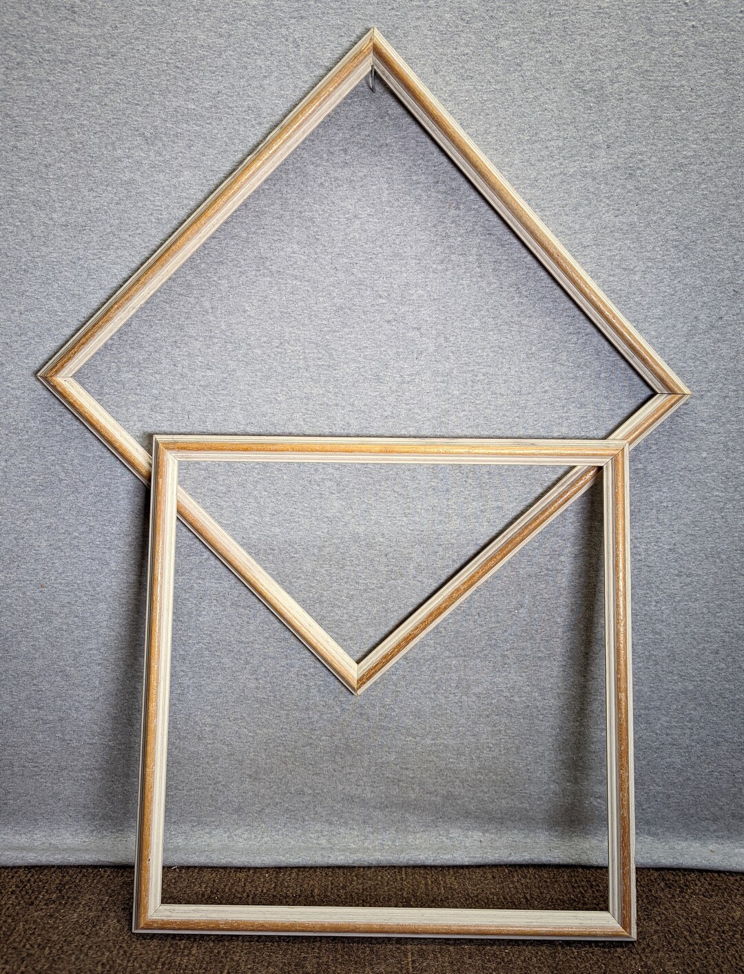 14x14 Frame Vintage Narrow Pink and Cream With Optional Glass and ...