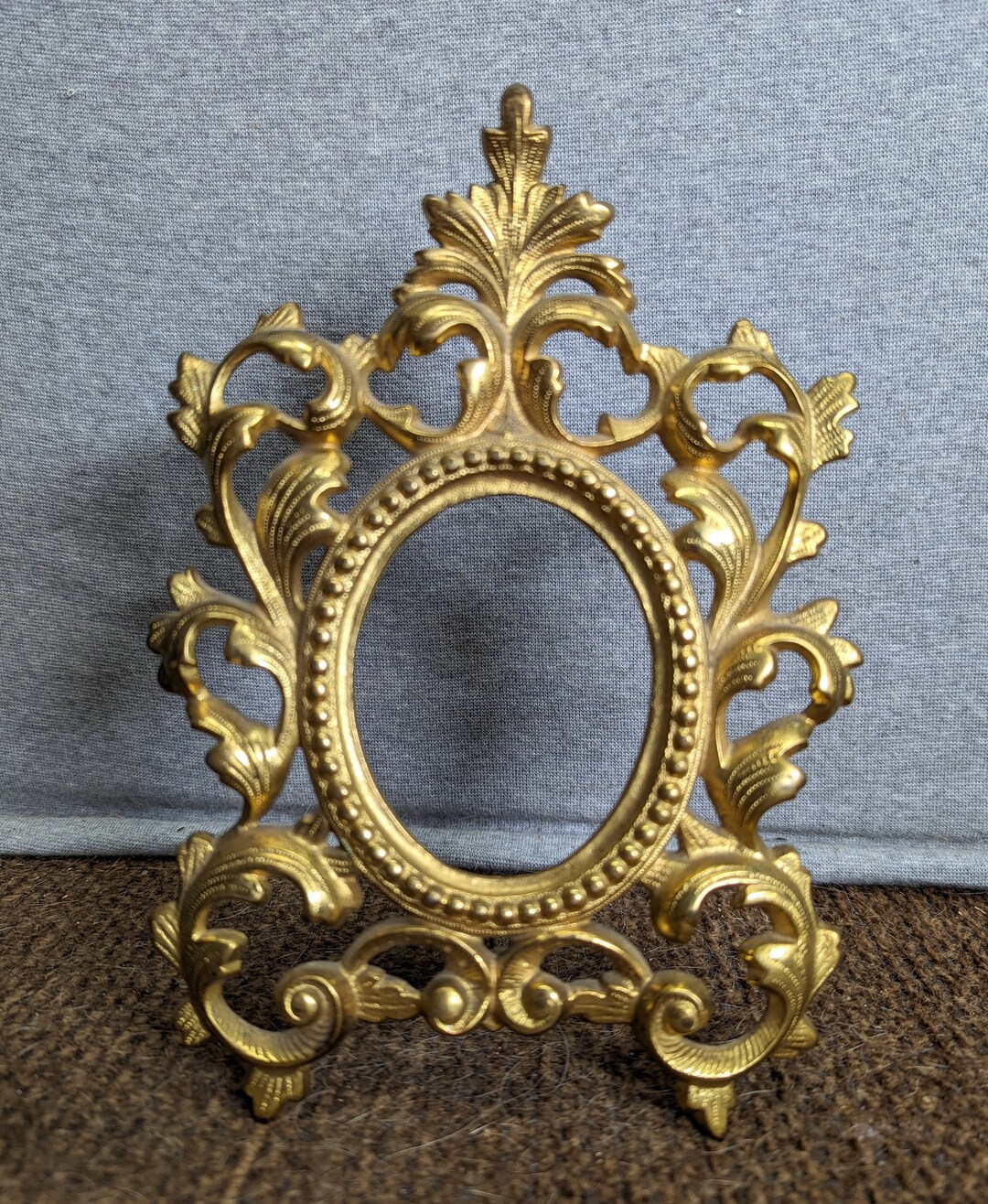 3x4 Oval Frame APPROXIMATE SIZE Vintage Brass Gold Ornate With Choice ...