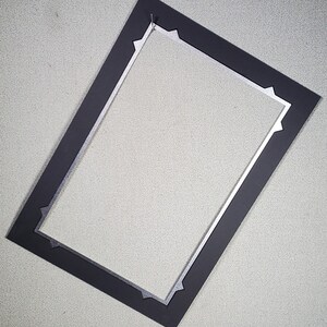 DOUBLE Picture Matting Notched Corners With Choice of Color Custom Size ...