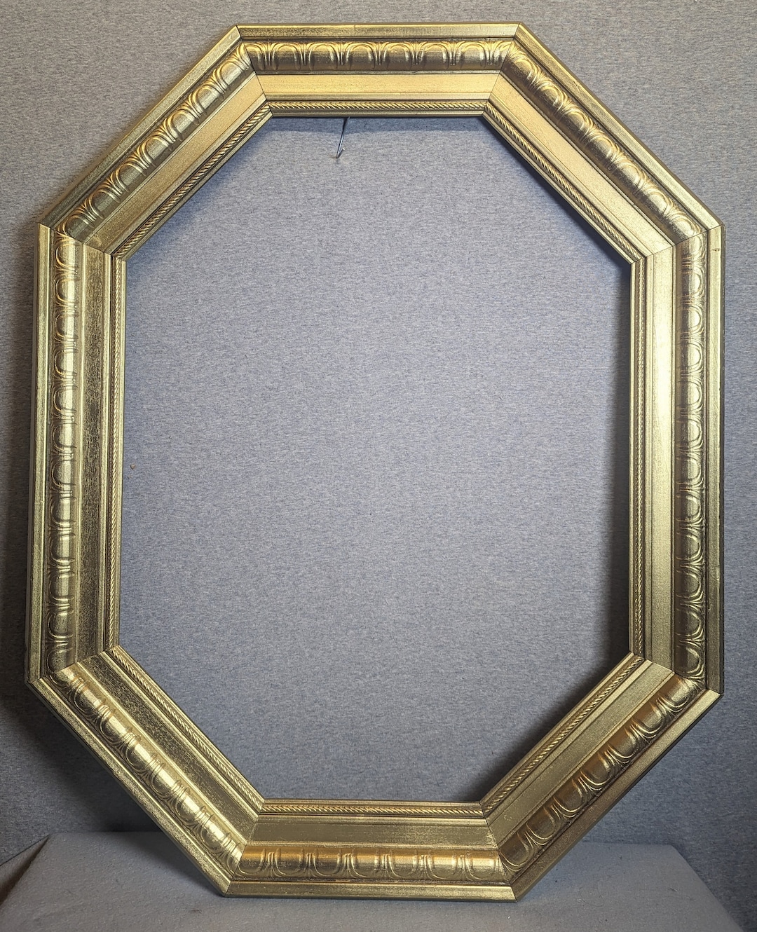 18x24 Frame Octagon Vintage Light Gold Carved With Optional Acrylic and ...