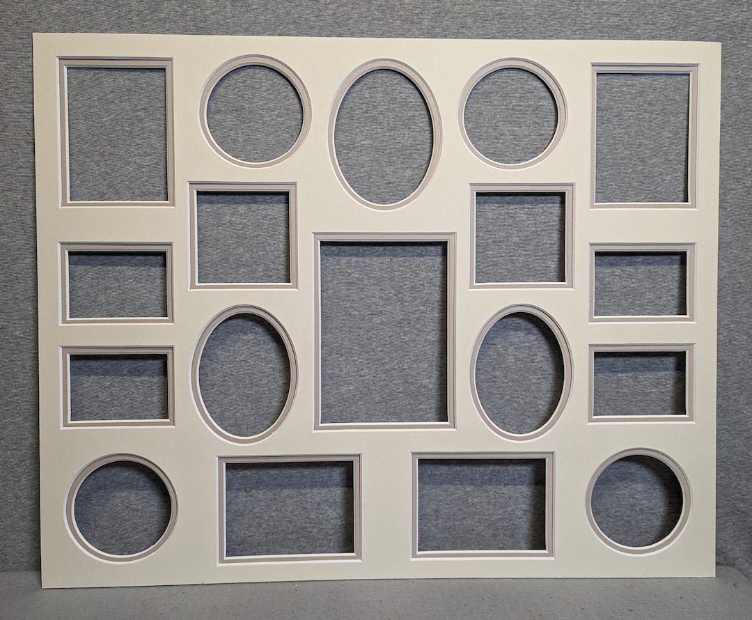 PHOTO COLLAGE Double Mat Size 16x20 - 18 Openings Choice of Color - Etsy