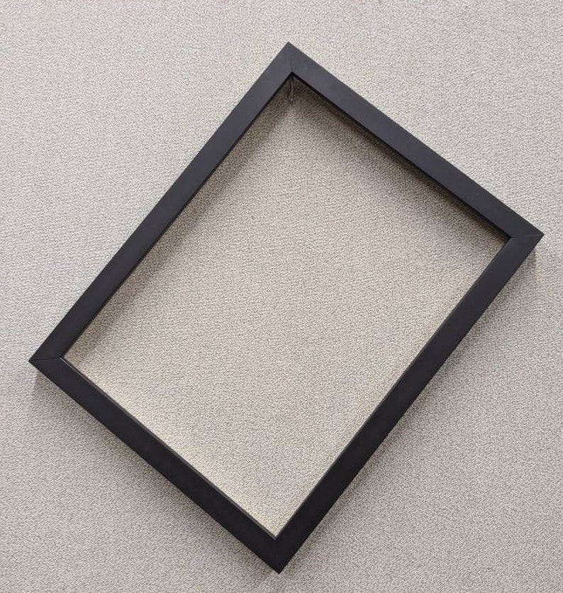 BASIC Black Wood Frame Custom Sized Any Size With Glass or Acrylic and ...