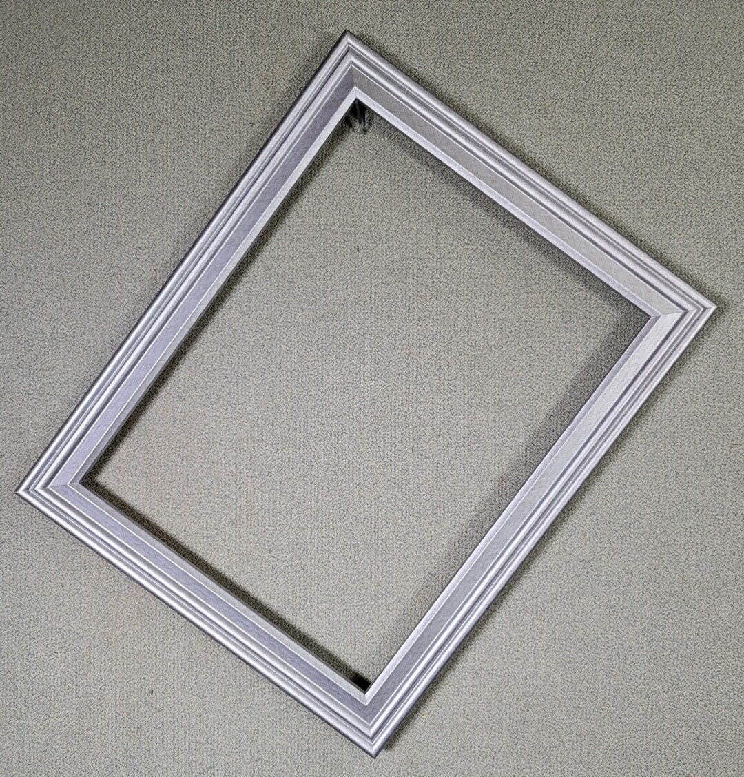 10x13 Frame Smooth Simple Silver With Optional Glass and Custom Cut Mat ...