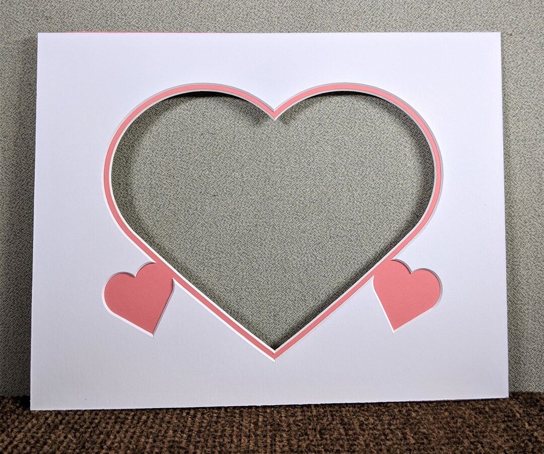 8x10 Mat Heart Shaped Opening to Fit Photo Size 5x7 - Etsy