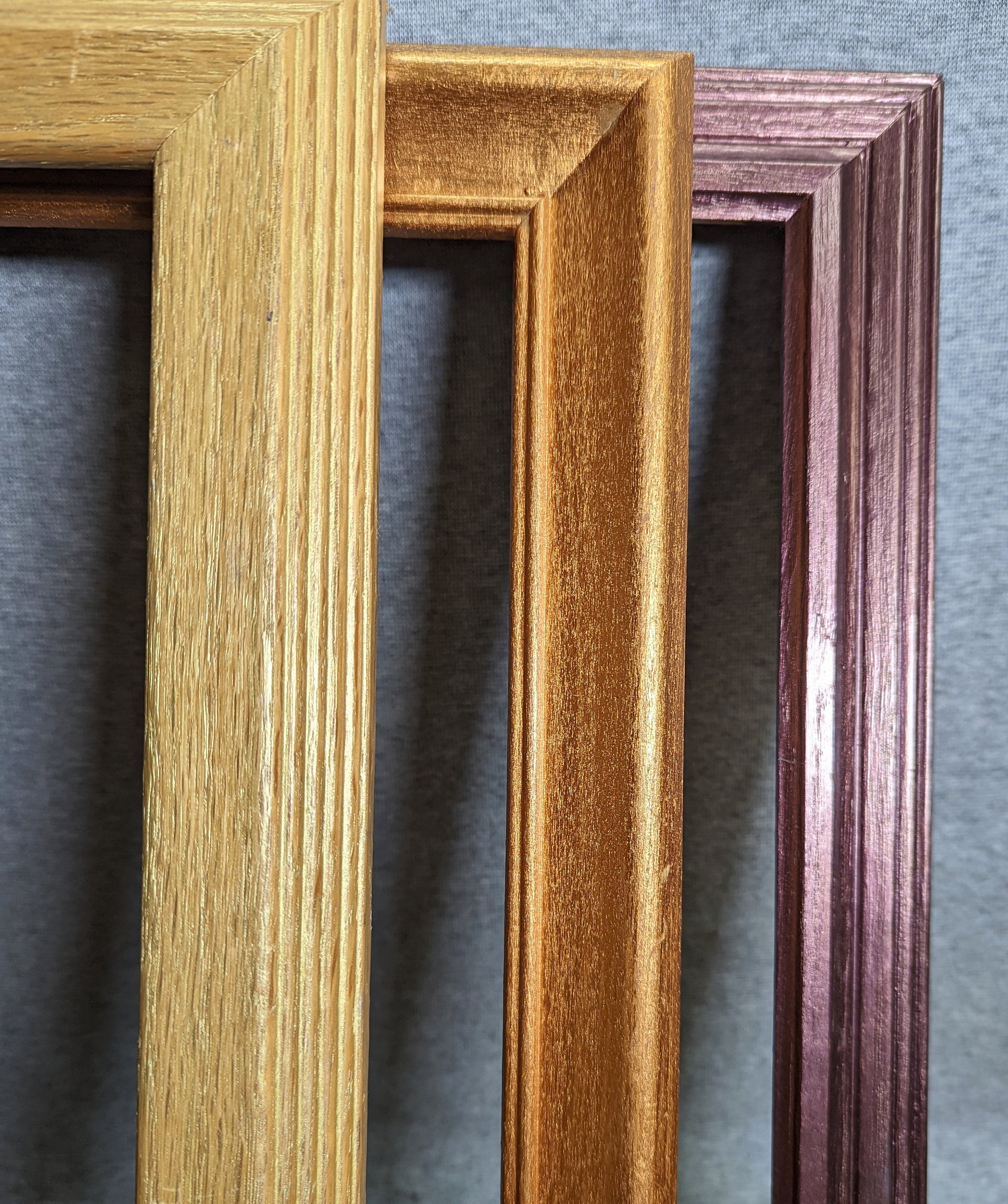 6x12 Frame Medium Warm Oak OR Metallic Color With Optional Glass and ...