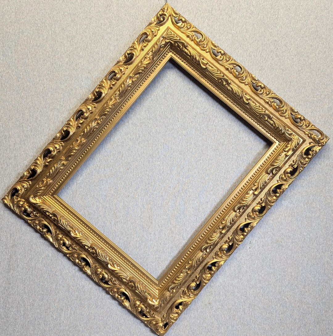 12x16 Frame Vintage Gold Ornate Plastic With Choice of Glass and Custom ...