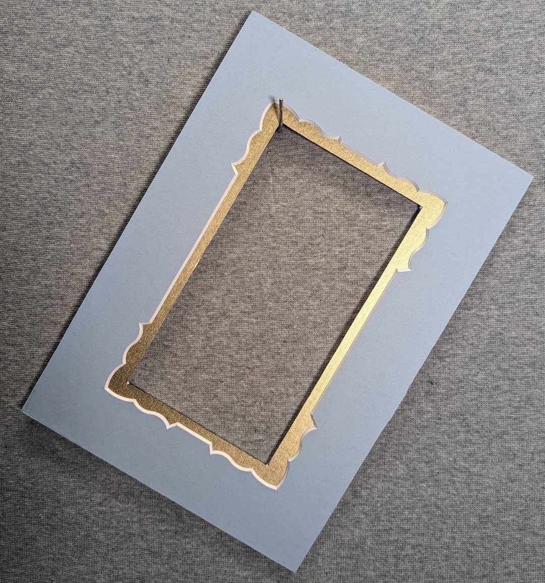 DOUBLE Picture Matting Scalloped Corners With Choice of Color Custom ...