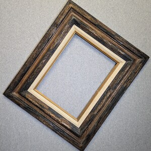 9x12 Frame Very Wide Dark Brown Rustic With Linen Liner With Optional ...
