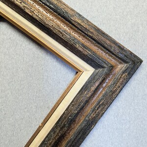 9x12 Frame Very Wide Dark Brown Rustic With Linen Liner With Optional ...