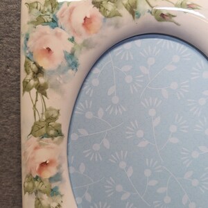 5x7 Frame Vintage White Ceramic Spandrel Oval Opening With Choice of ...