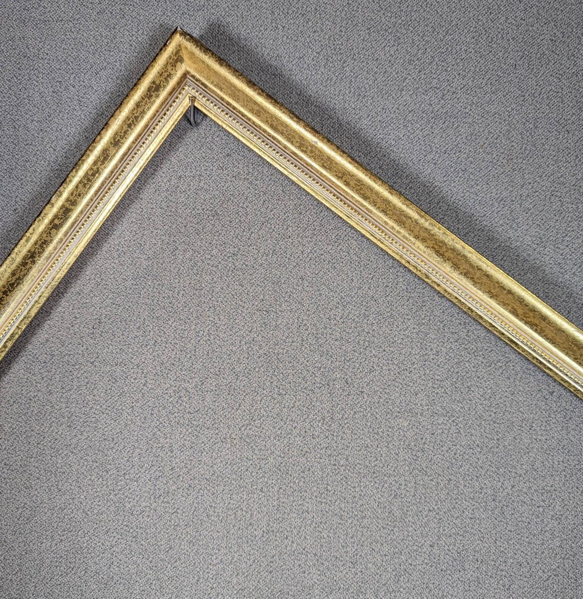 15x17 Frame Light Gold Wood With Optional Glass and Custom Cut Matting ...