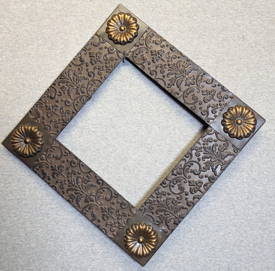 7x7 Frame approximate Size Metal Brown With Decorative Corners With ...