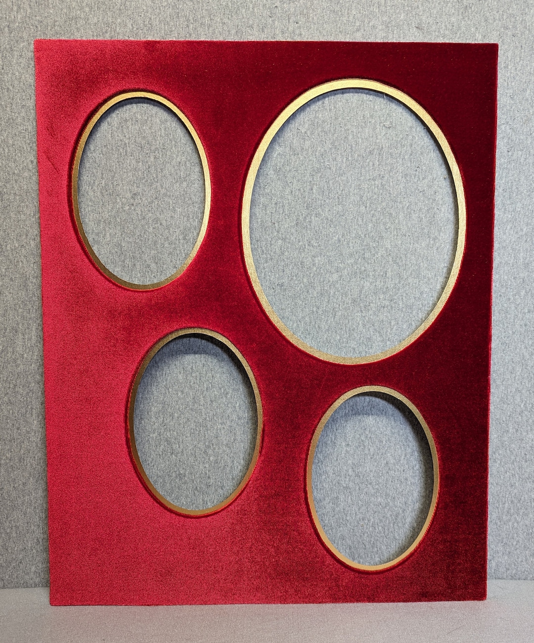 Multiple Opening VELVET WRAPPED Photo Mat up to 4 Openings CUSTOM With ...