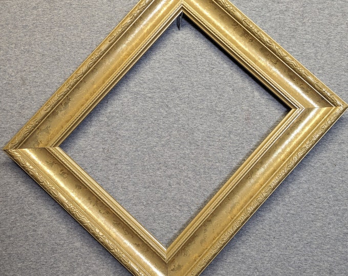 8x10 Frame Light Gold Wide Profile With Optional Glass and Custom Cut ...