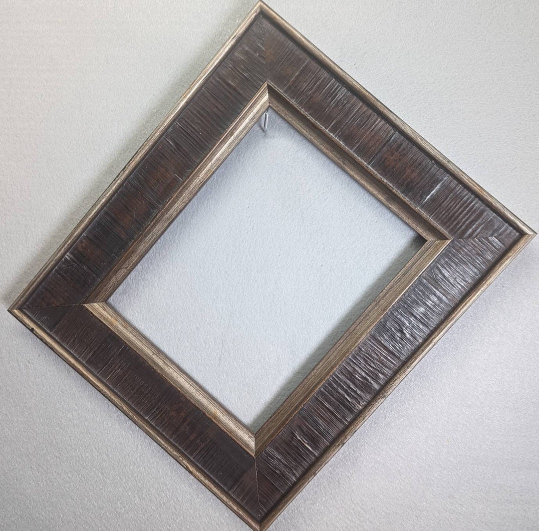 8X10 Frame NEW Wide Crinkle Brown and Antique Silver With Optional ...
