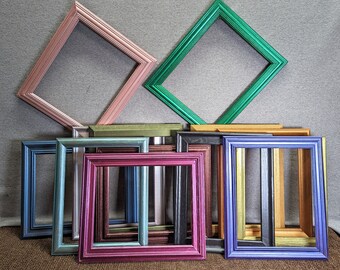 8 1/2 X 11 Wood Frame METALLIC Colors With Optional Glass and Custom ...