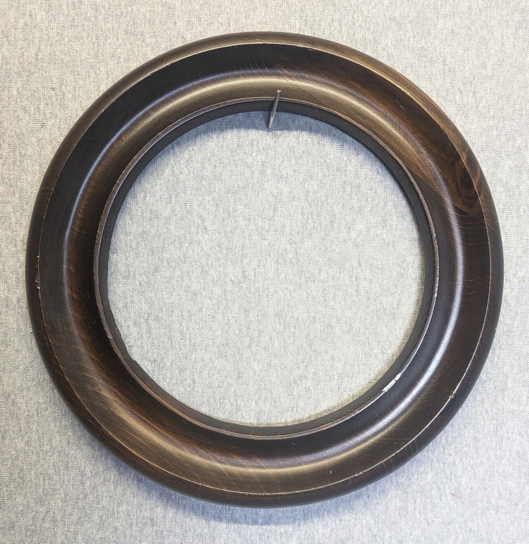 7x7 Round Circle Frame approximate Size Dark Walnut With Optional Glass ...