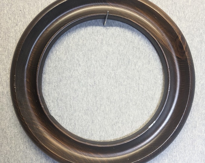 7x7 Round Circle Frame (approximate Size) Dark Walnut With Optional ...