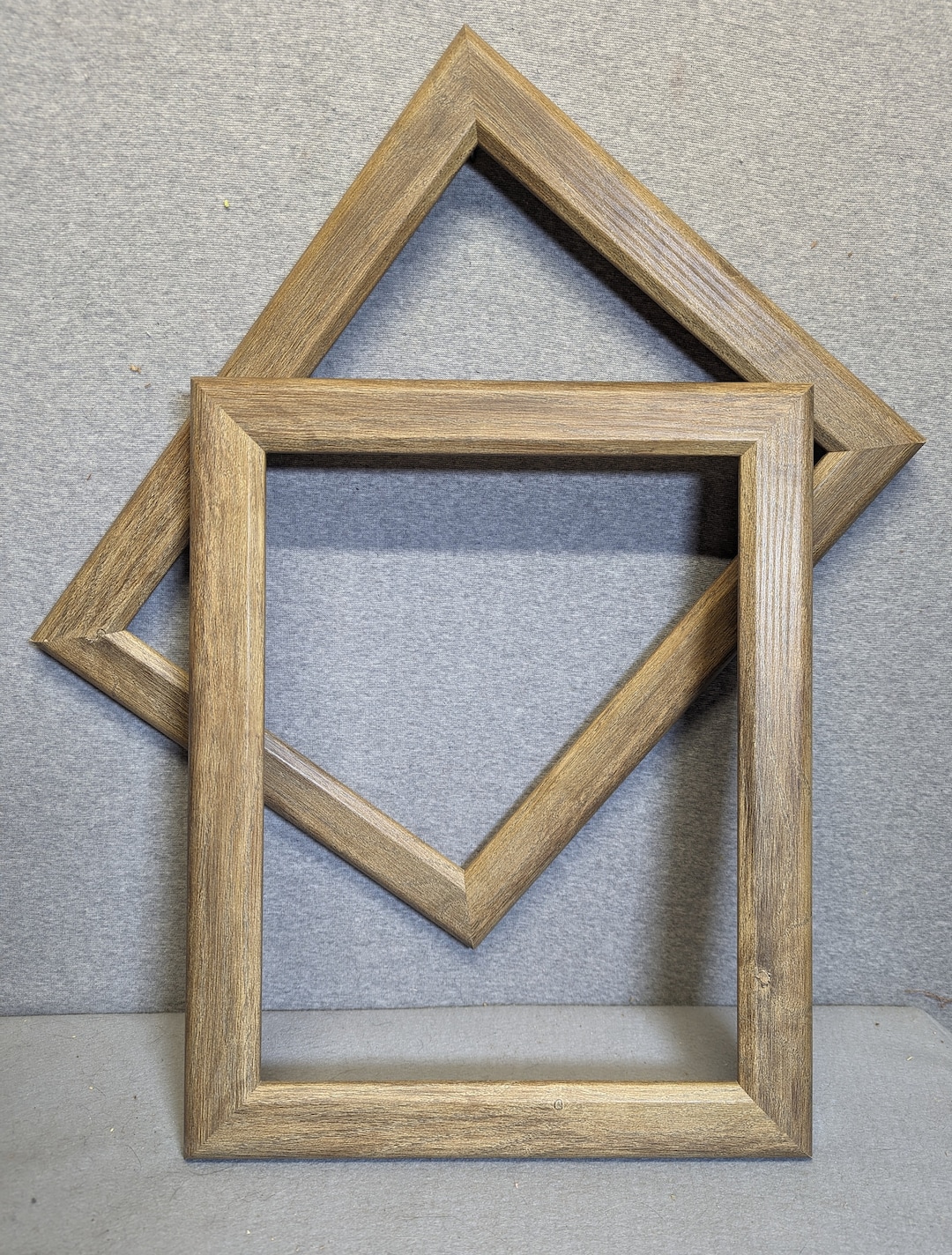 10x13 Frame Ash Grey Smooth With Optional Glass and Custom Cut Matting ...