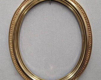 9x15 Oval Frame approximate Size Vintage Carved Wood With Easel or Wall ...