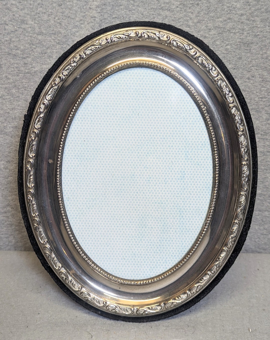 5x7 Oval Frame approximate Size Silver Metal Ornate With Optional Glass ...