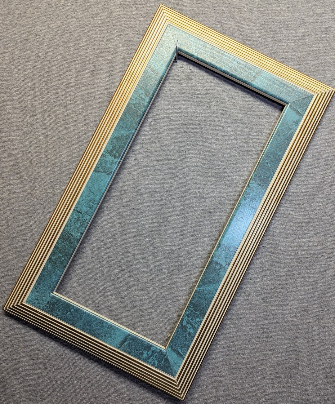 7x15 Frame Vintage Marble Green and Gold With Optional Glass and Custom ...
