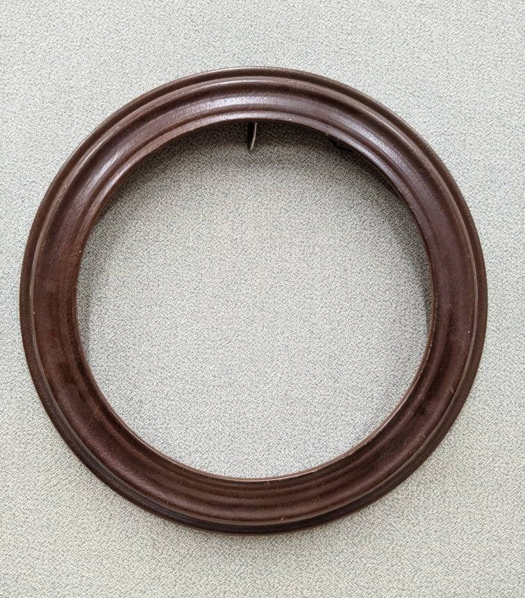 Approximate Size 8x8 Round Circle Frame Light Tan with Optional Glass ...