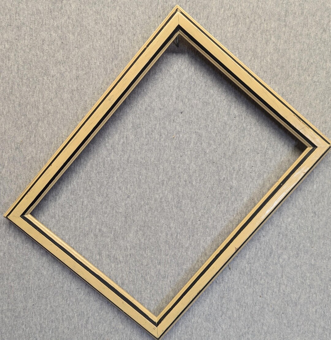 7x9 Frame APPROXIMATE SIZE Vintage Tan With Black Lines With Choice of ...