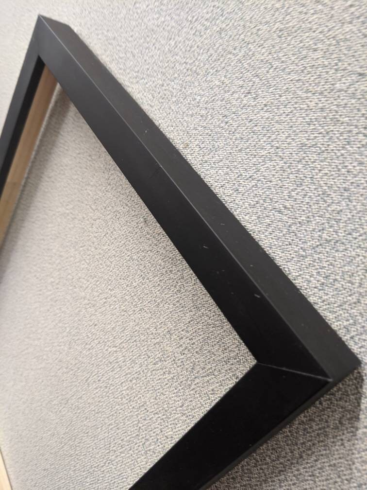BASIC Black Wood Frame Custom Sized Any Size With Glass or Acrylic and ...