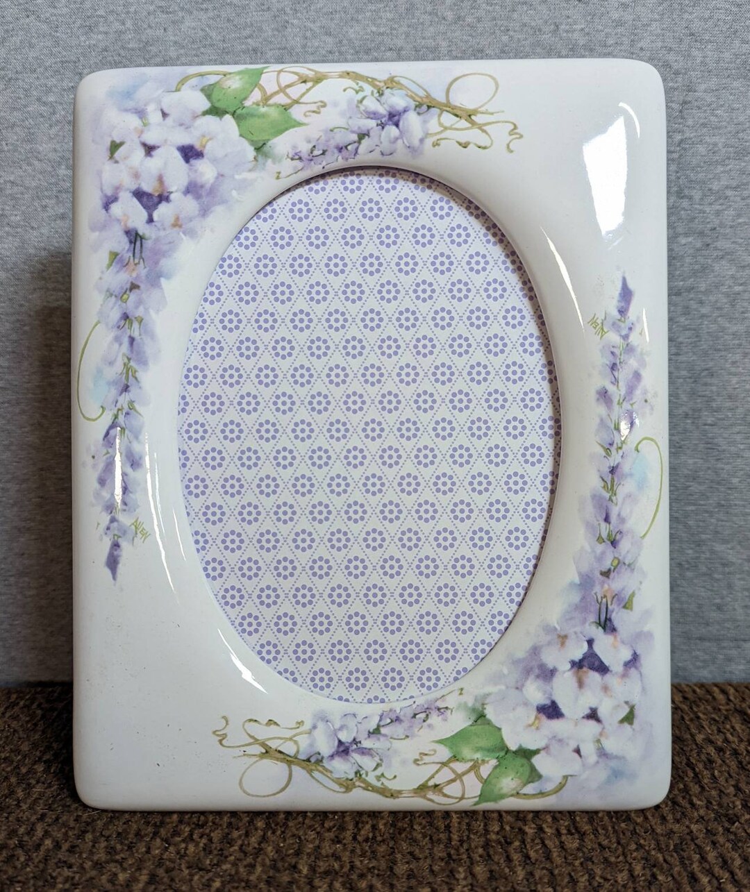 5x7 Frame Vintage Ceramic Spandrel Oval Opening With Choice of Glass - Etsy