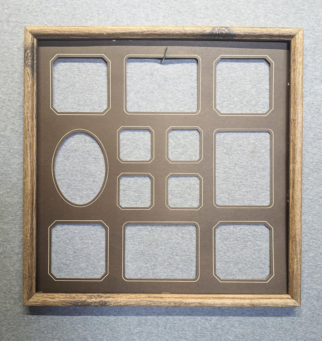14x14 Frame Vintage Narrow Thin With Removeable Multi Opening Mat With ...