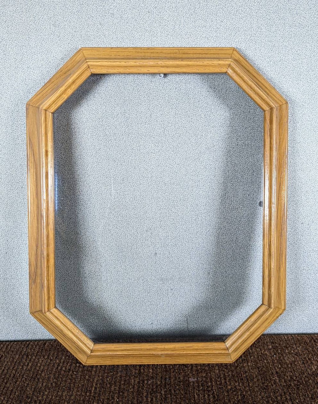 10x13 Octagon Frame Honey Oak With Plate Insert and Regular Glass TWO ...
